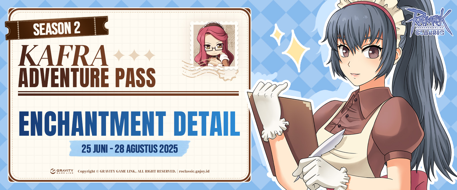 Ragnarok Classic | Informasi Enchant Kafra Adventure Pass Season 2